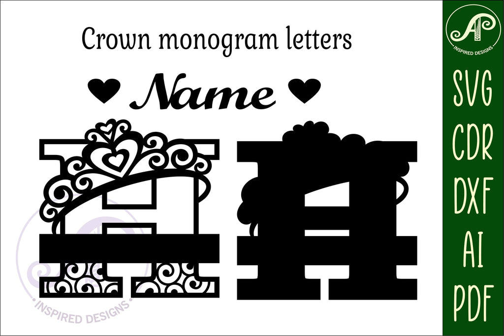 Crown capital monogram letter H SVG - So Fontsy