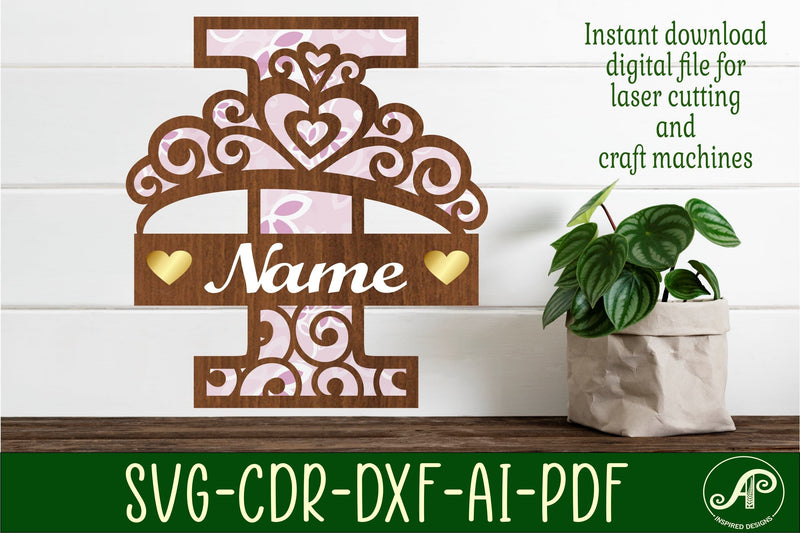 Crown capital monogram letter I SVG - So Fontsy