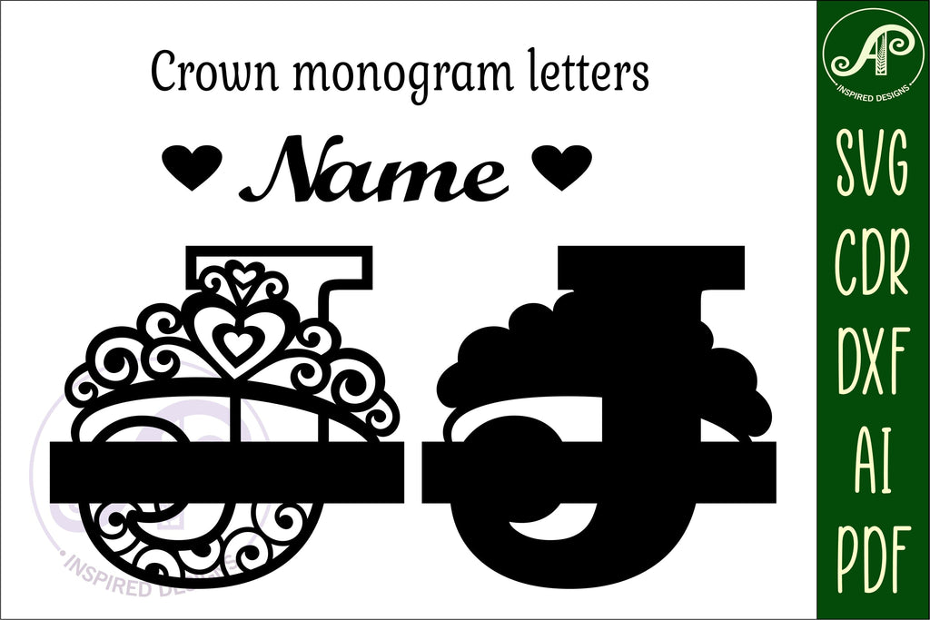 Crown capital monogram letter J SVG - So Fontsy