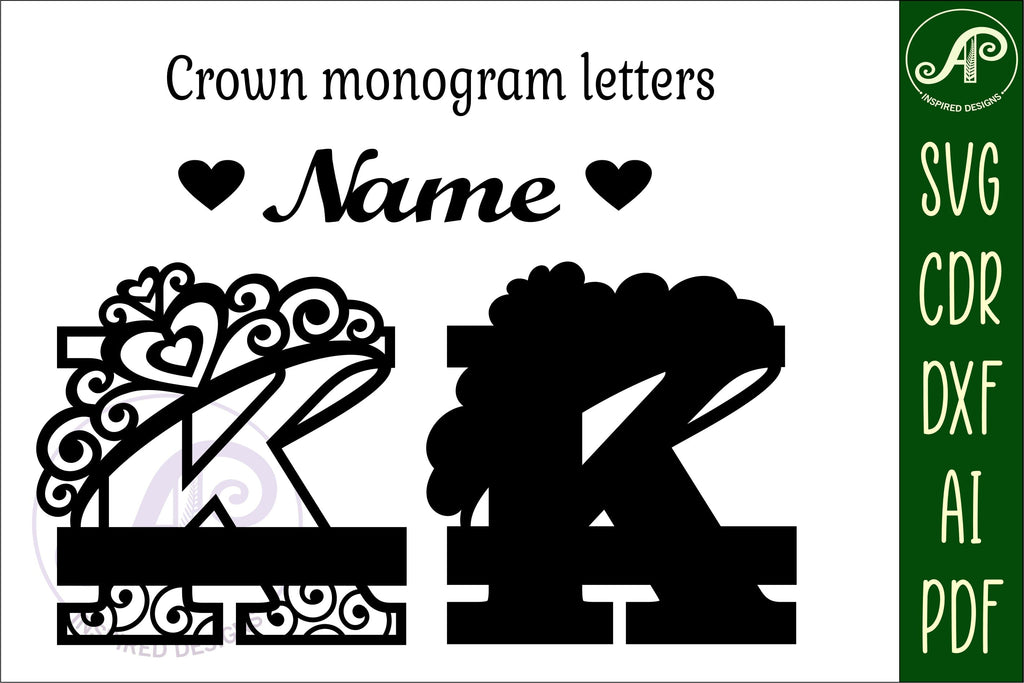 Crown capital monogram letter K SVG - So Fontsy