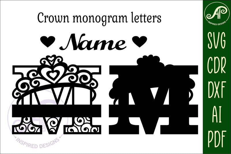 Crown capital monogram letter M SVG - So Fontsy