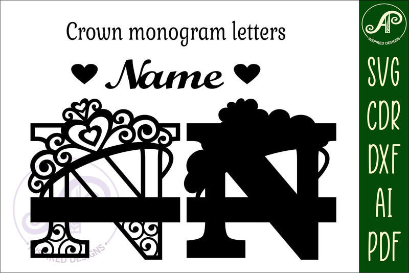 Crown capital monogram letter N SVG - So Fontsy