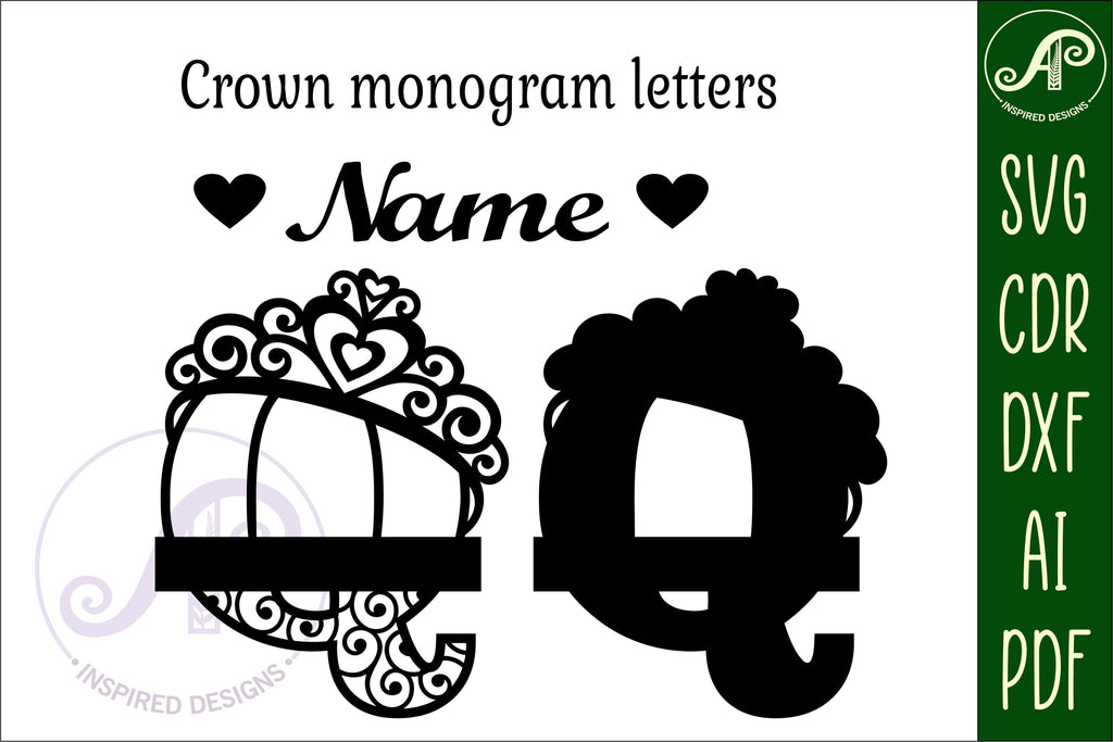 Crown capital monogram letter Q SVG - So Fontsy