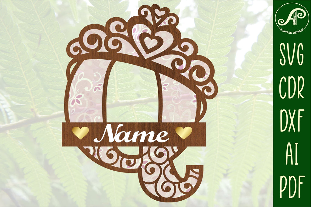 Crown capital monogram letter Q SVG - So Fontsy