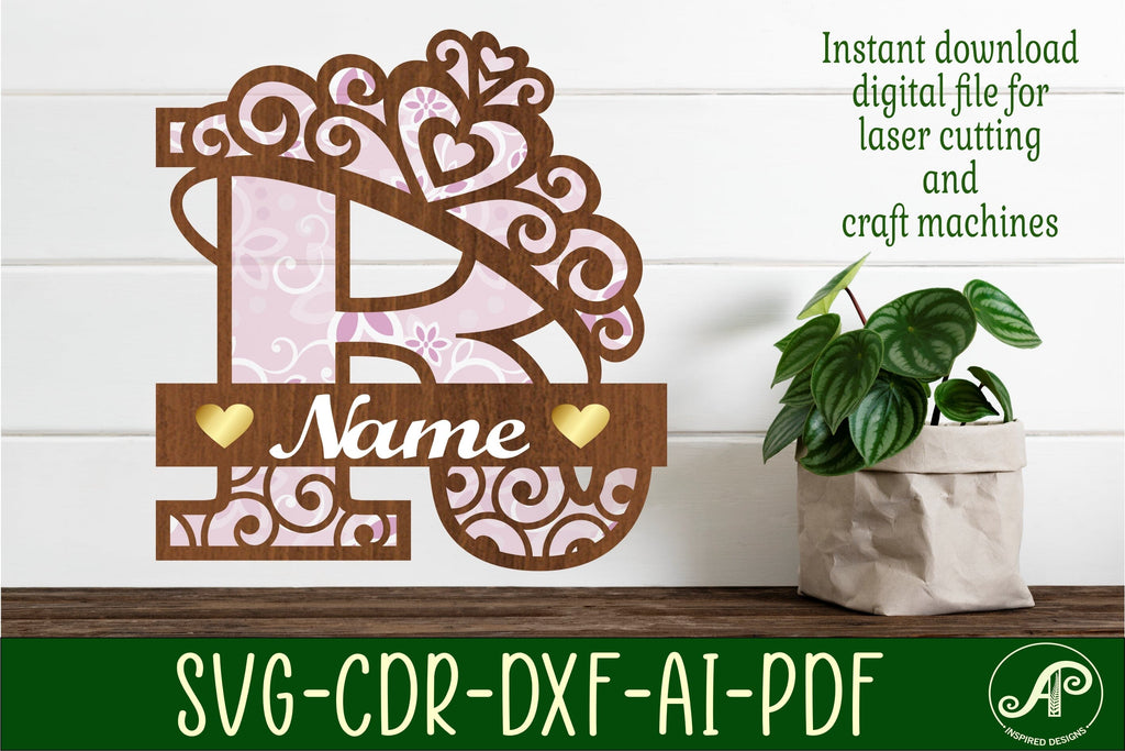 Crown capital monogram letter R SVG - So Fontsy