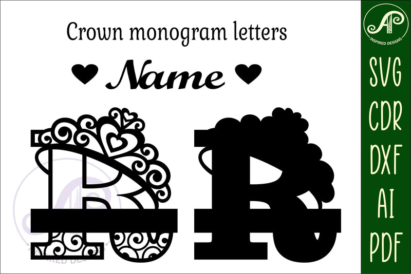 Crown capital monogram letter R SVG - So Fontsy