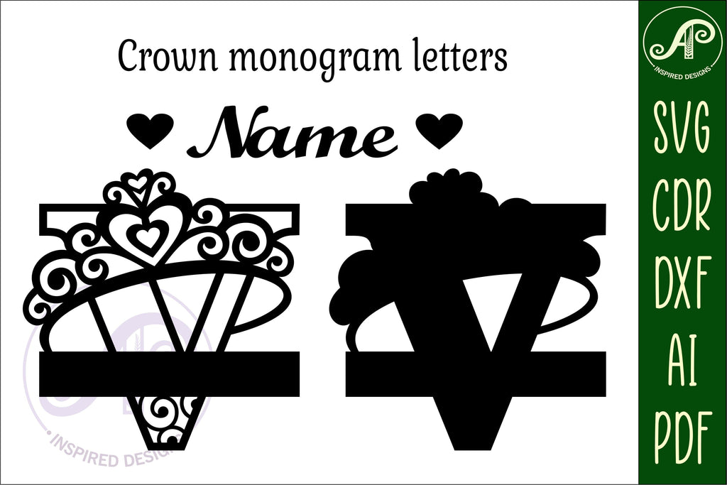 Crown capital monogram letter V SVG - So Fontsy