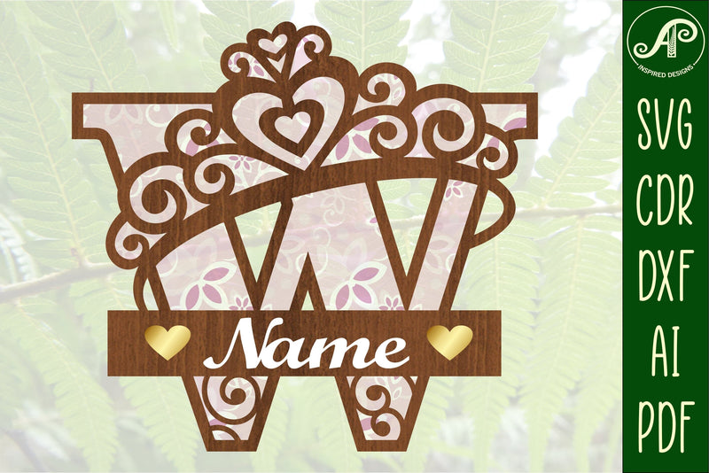 Crown capital monogram letter W SVG - So Fontsy