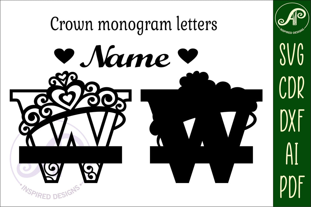 Crown capital monogram letter W SVG - So Fontsy