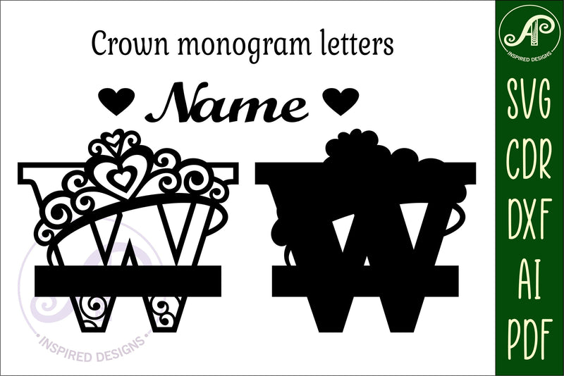 Crown capital monogram letter W SVG - So Fontsy