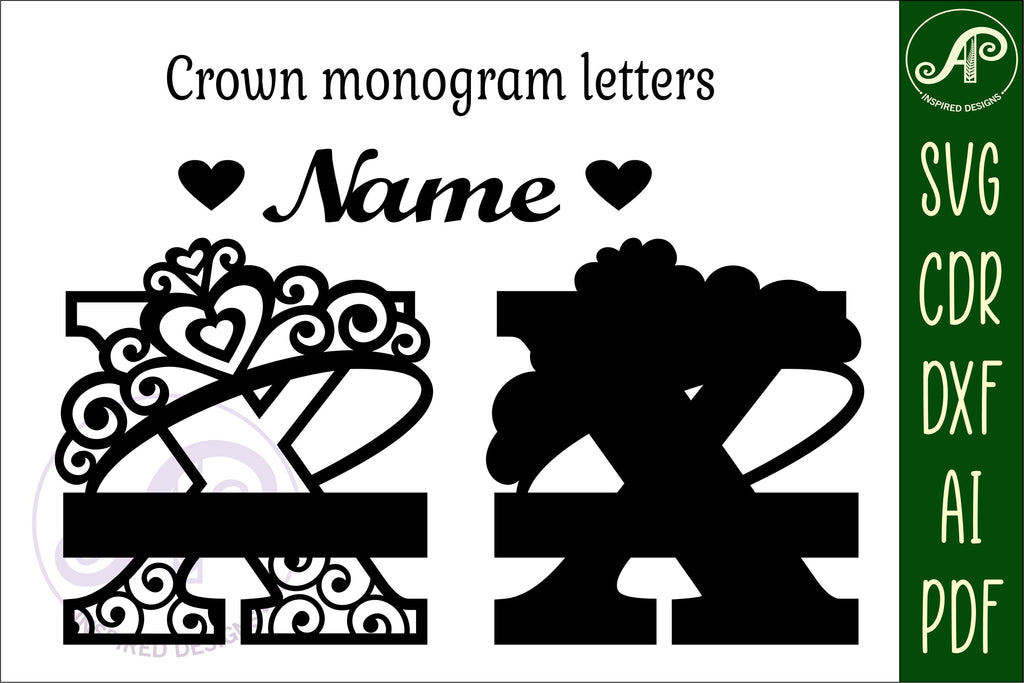 Crown capital monogram letter X SVG - So Fontsy