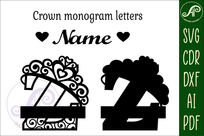 Crown capital monogram letter Z SVG - So Fontsy