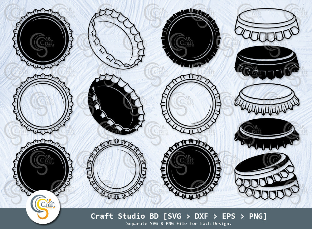 Bottle Cap Silhouette Vector