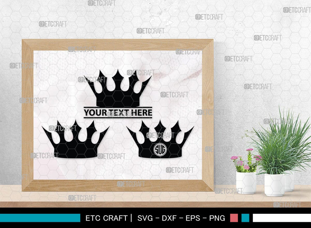 Crown Monogram, Crown Silhouette, Crown SVG, King Crown Svg, Queen ...