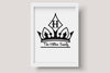 Crown split monogram cut file - So Fontsy