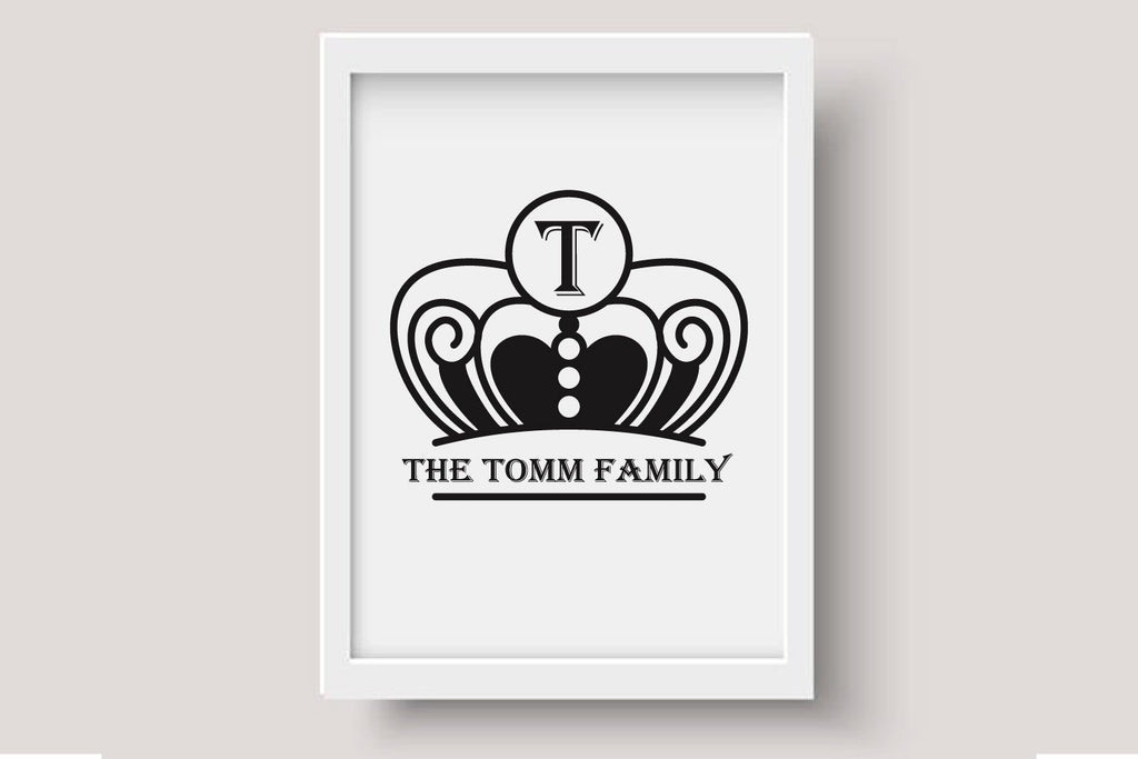 Crown split monogram cut file - So Fontsy