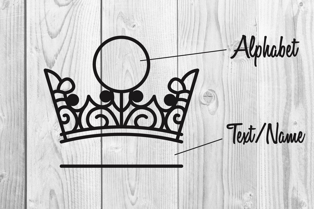 Crown split monogram cut file - So Fontsy