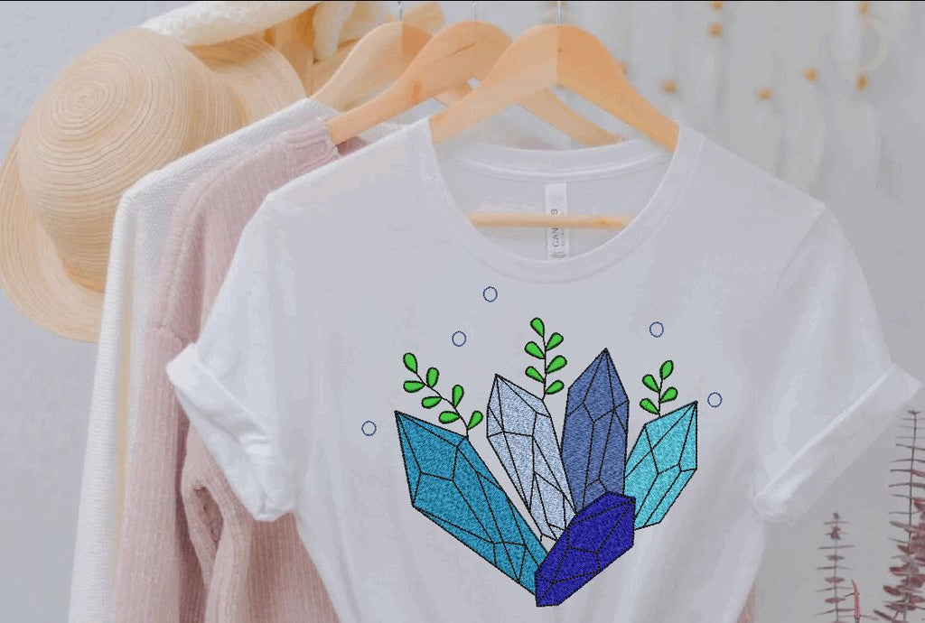 Crystals Machine Embroidery Design - So Fontsy