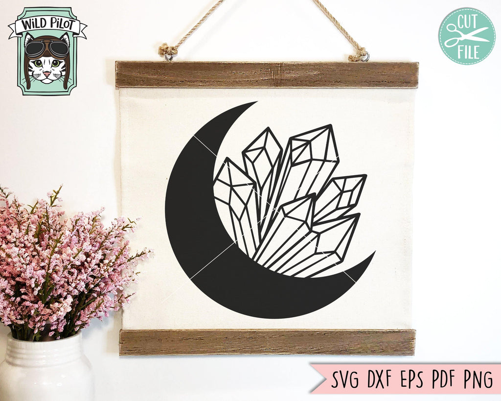 Crystals SVG Files, Crystal Cut File, Crystal Floral SVG, Crystal ...