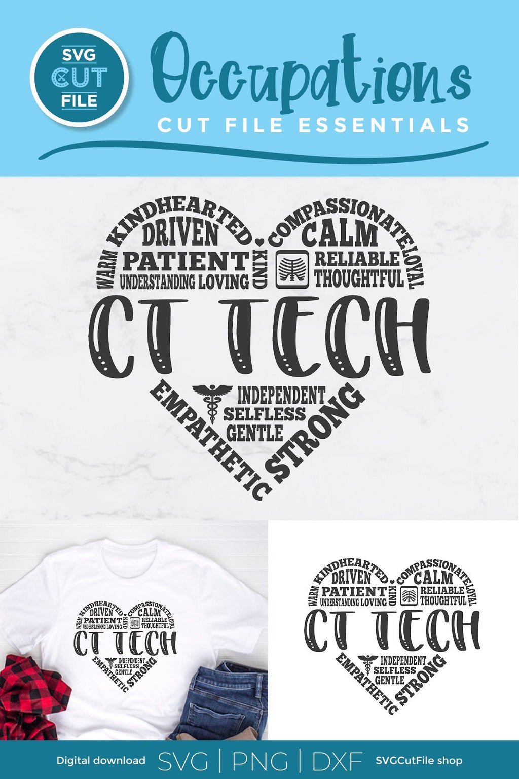 CT Tech svg, a CT Technologist svg subway art for Cricut or Silhouette ...