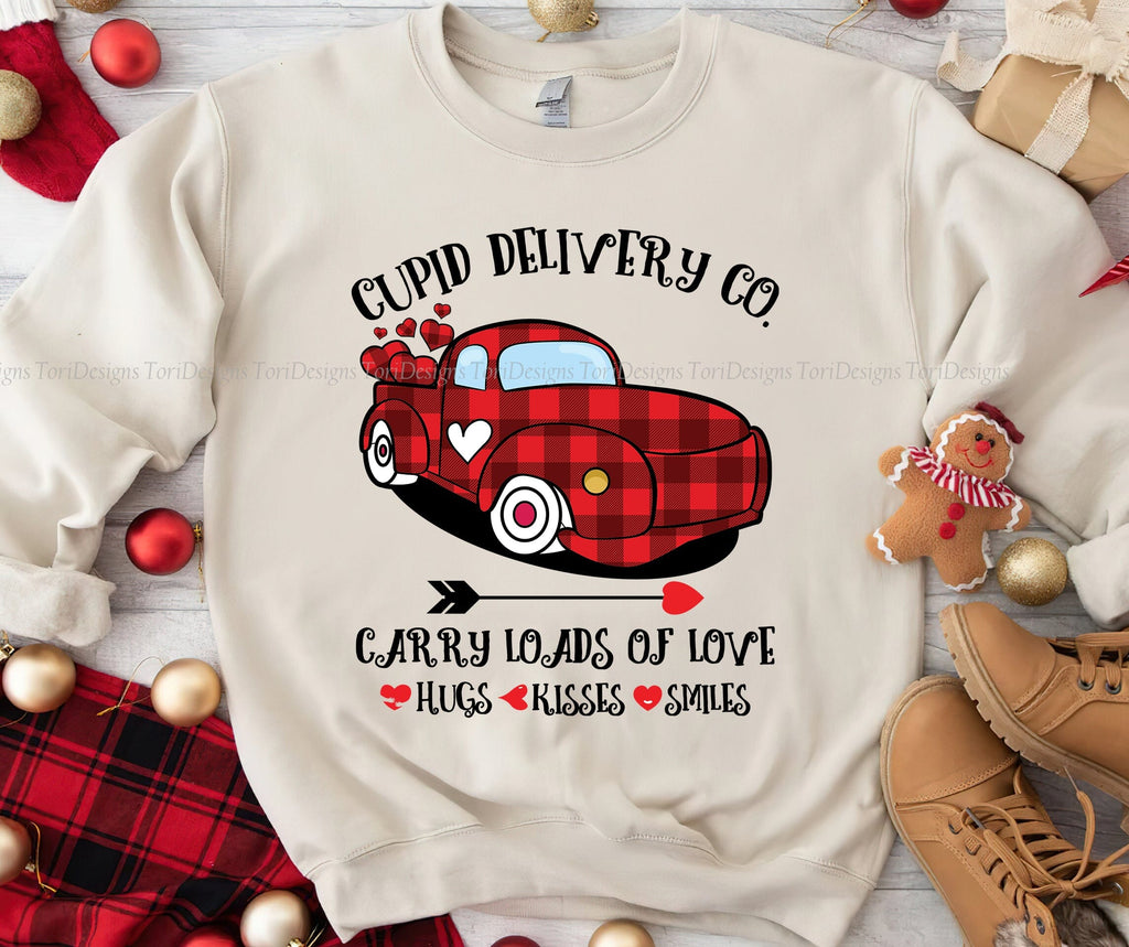 Cupid Delivery Carry Loads of Love PNG Sublimation Design - So Fontsy