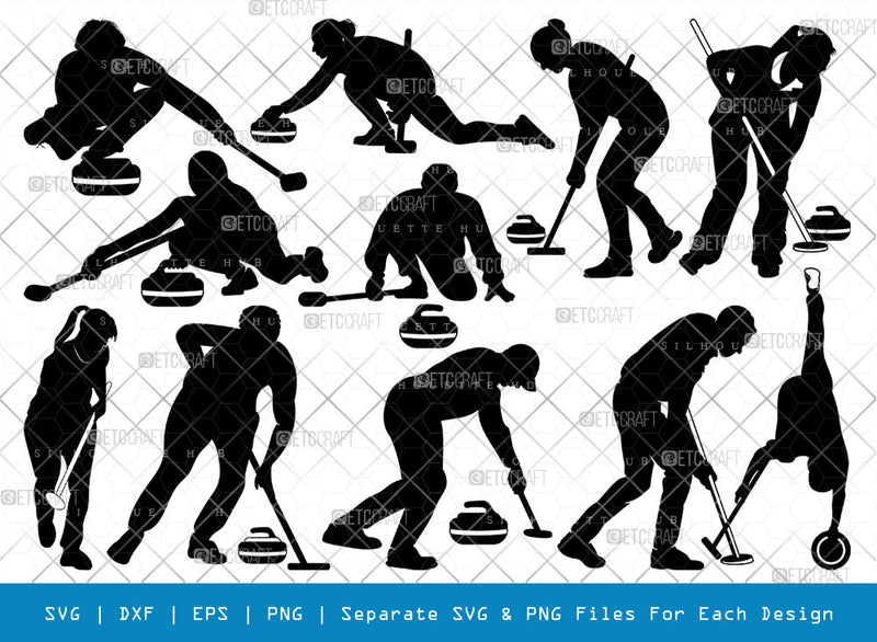 Curling SVG, Curling Silhouette, Curling Sport Svg, Sport Svg, Curling ...