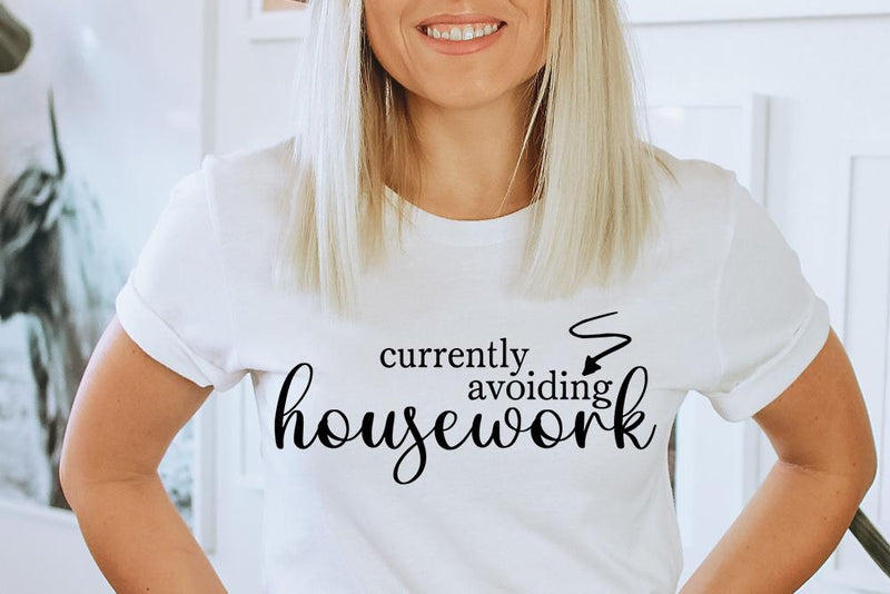 Currently Avoiding Housework SVG - So Fontsy