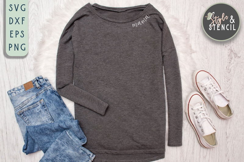 Curved Mama SVG | Collar Mama Print | Mother's Day Gift | Mom | Mama ...