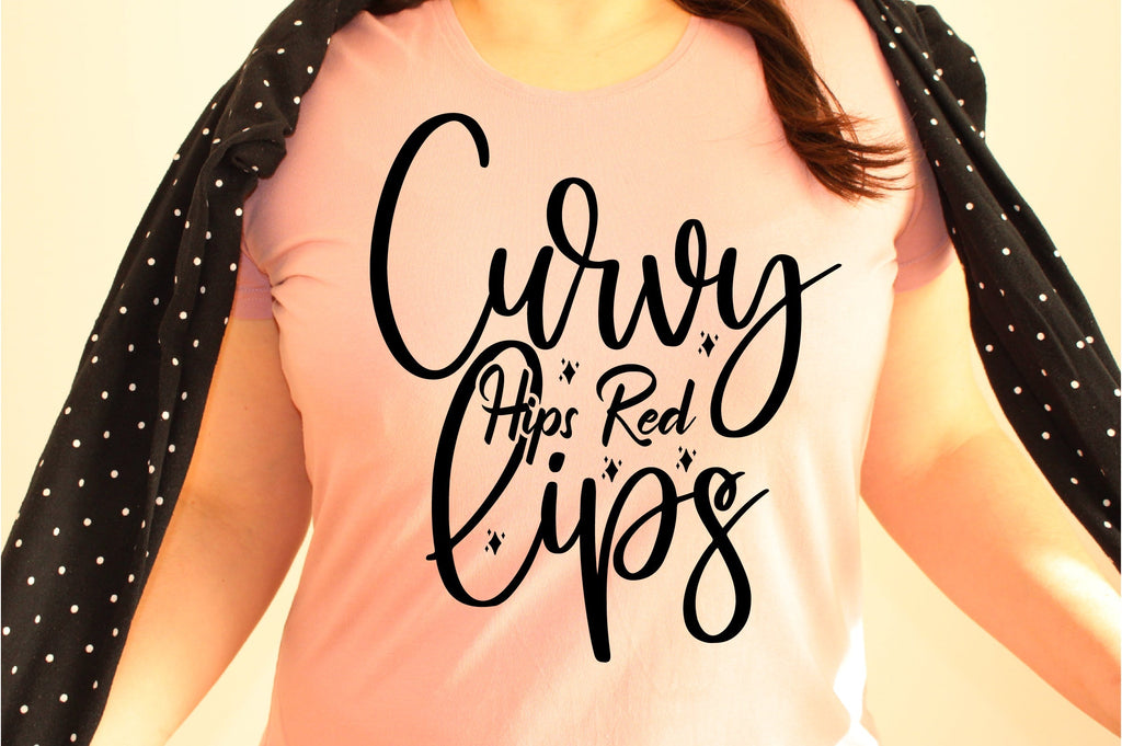 Curvy Hips Red Lips svg - So Fontsy