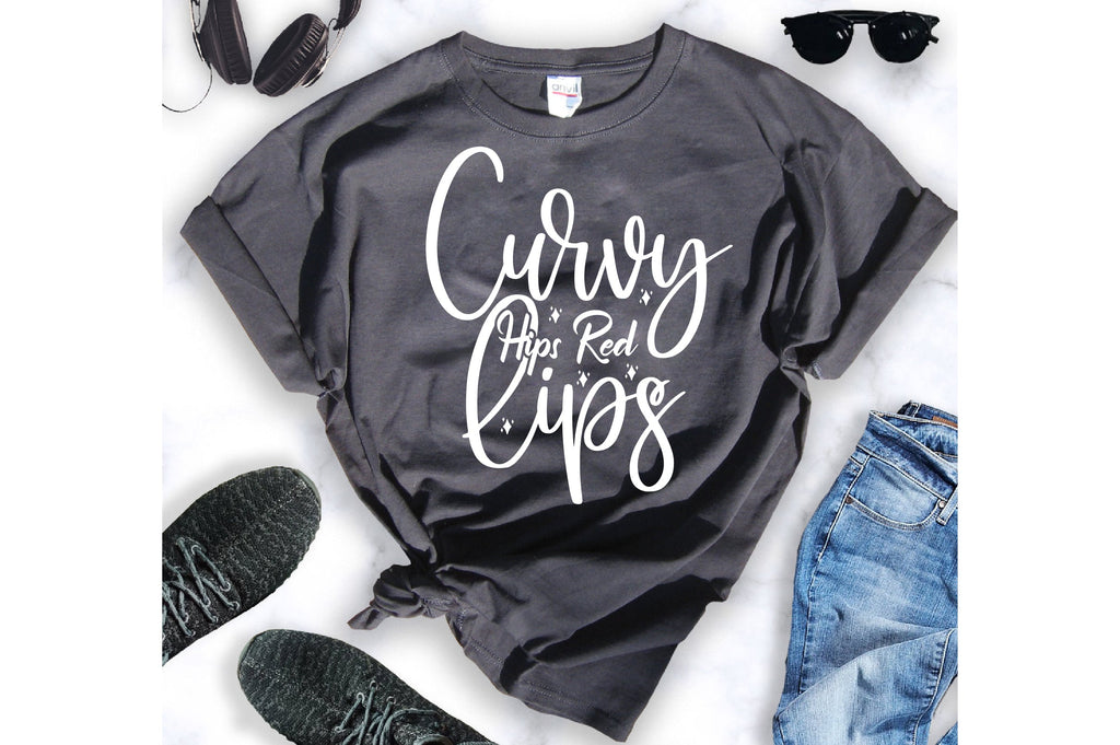 Curvy Hips Red Lips svg - So Fontsy