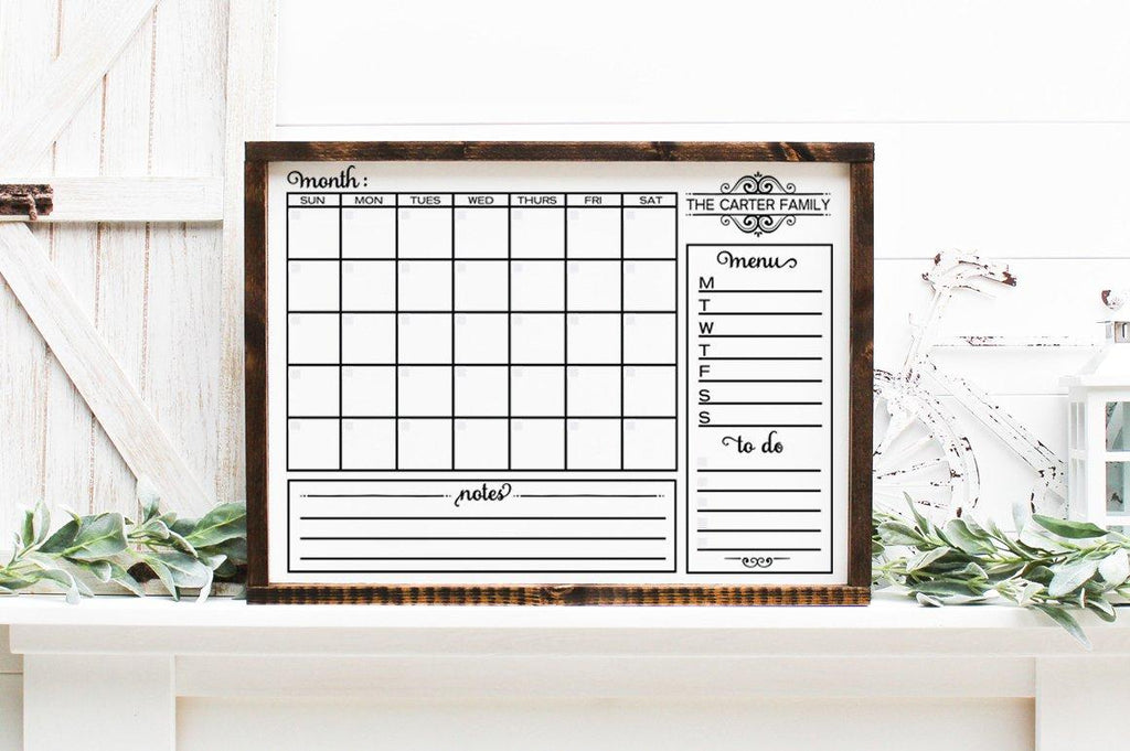 Customizable Family Calendar - So Fontsy