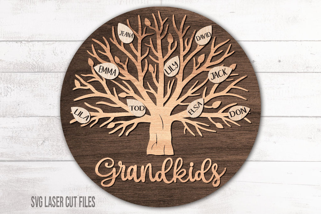 Customizable Family Tree SVG | Family Tree Decor | Family Tree ...