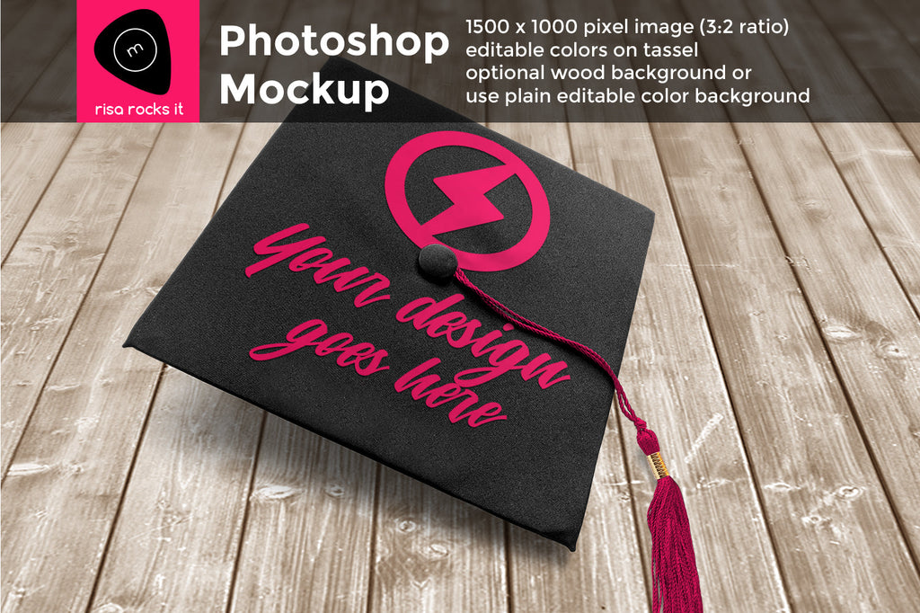 Graduation Cap Design Mock Up - So Fontsy