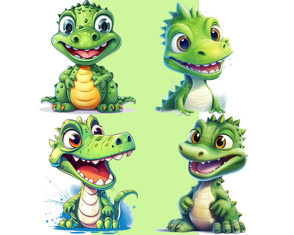Cute Baby Crocodile Alligator Sublimation JPG PNG - So Fontsy