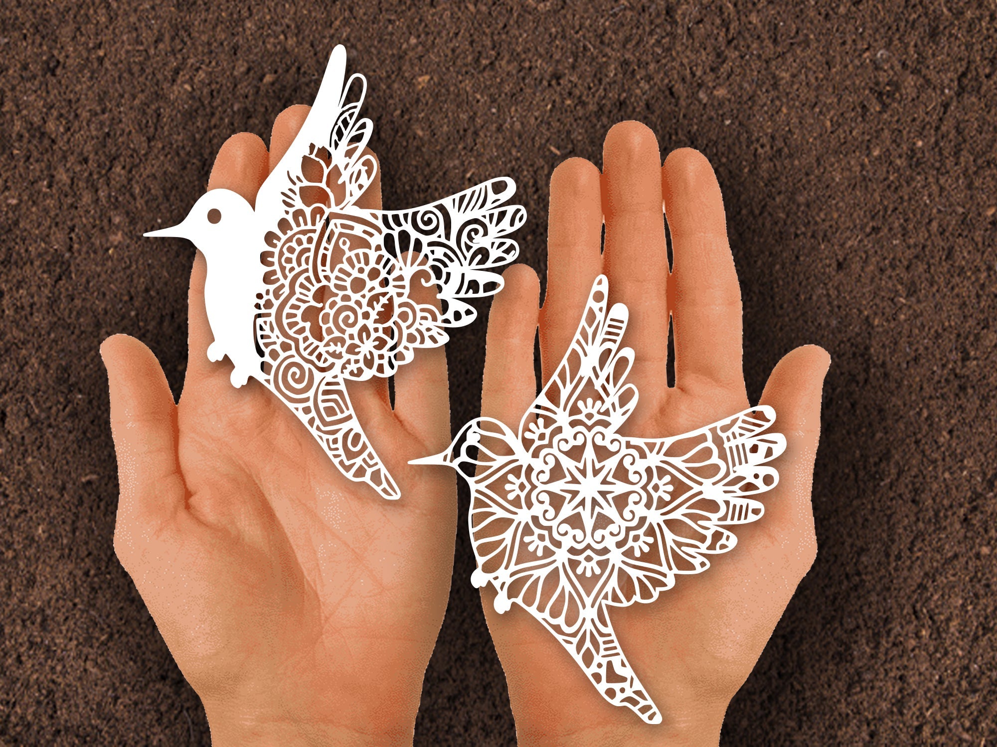Cute Bird paper cut - So Fontsy