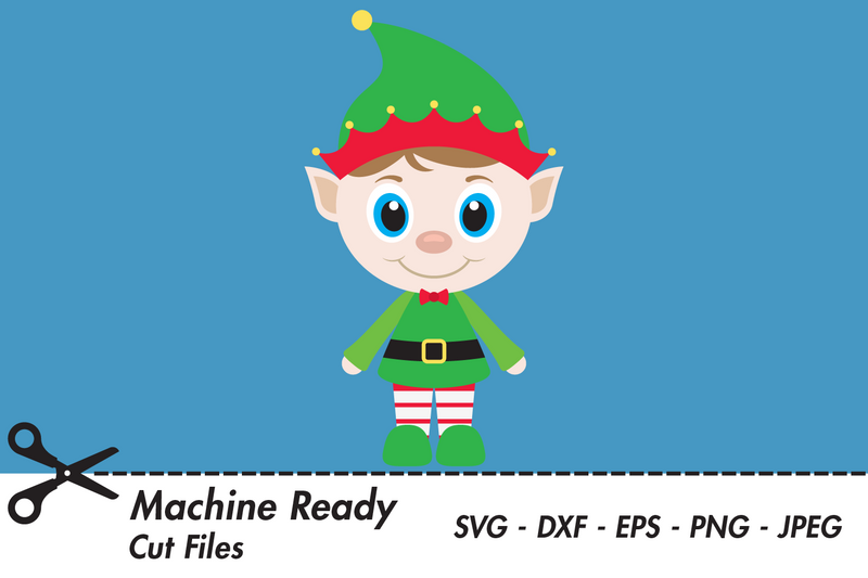 Cute Boy Elf | Christmas SVG - So Fontsy