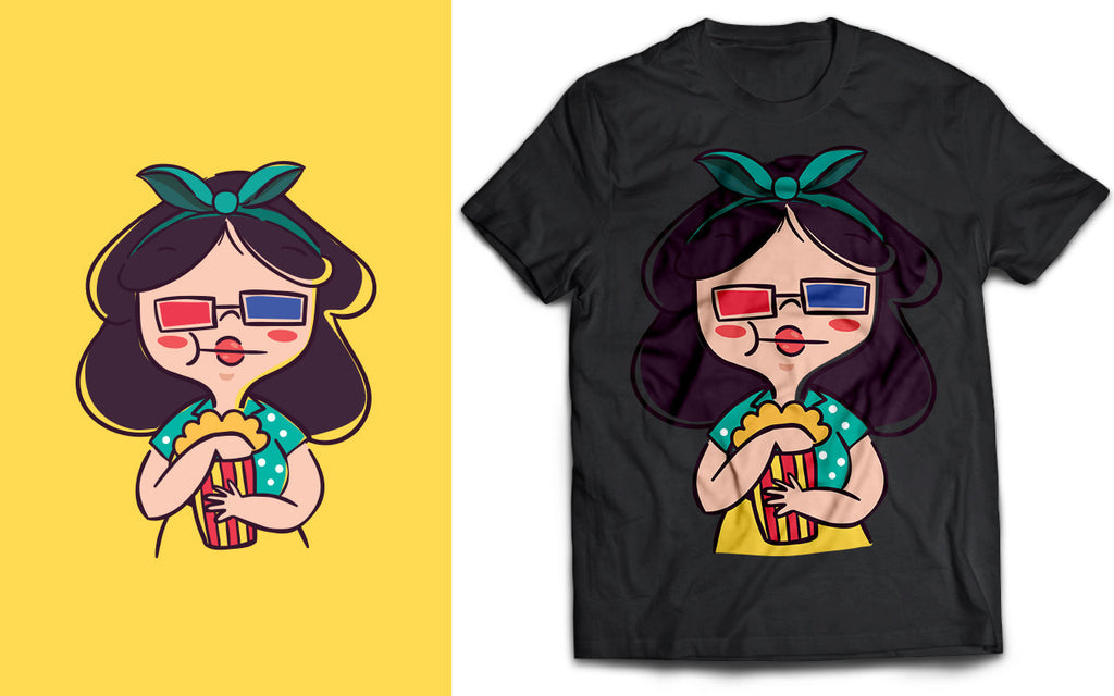 Cute Cartoon Girl Expressions Pack illustration - So Fontsy