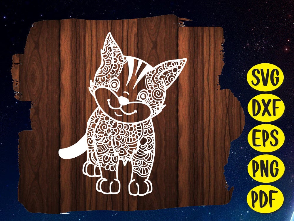 Cute Cat Paper cut - So Fontsy