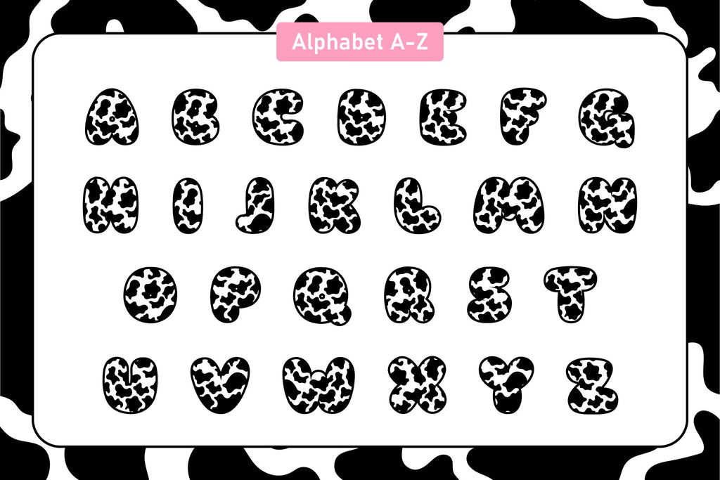 Cute Cow Color Fonts - So Fontsy