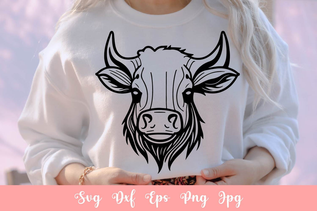 Cute Cow SVG File, Shirt SVG Free For Commercial Use - So Fontsy