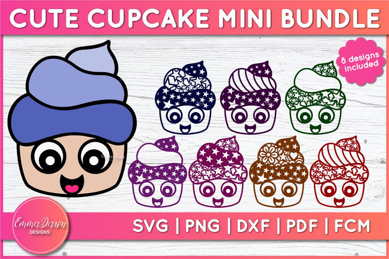 Cute Cupcake SVG Mini Bundle - So Fontsy
