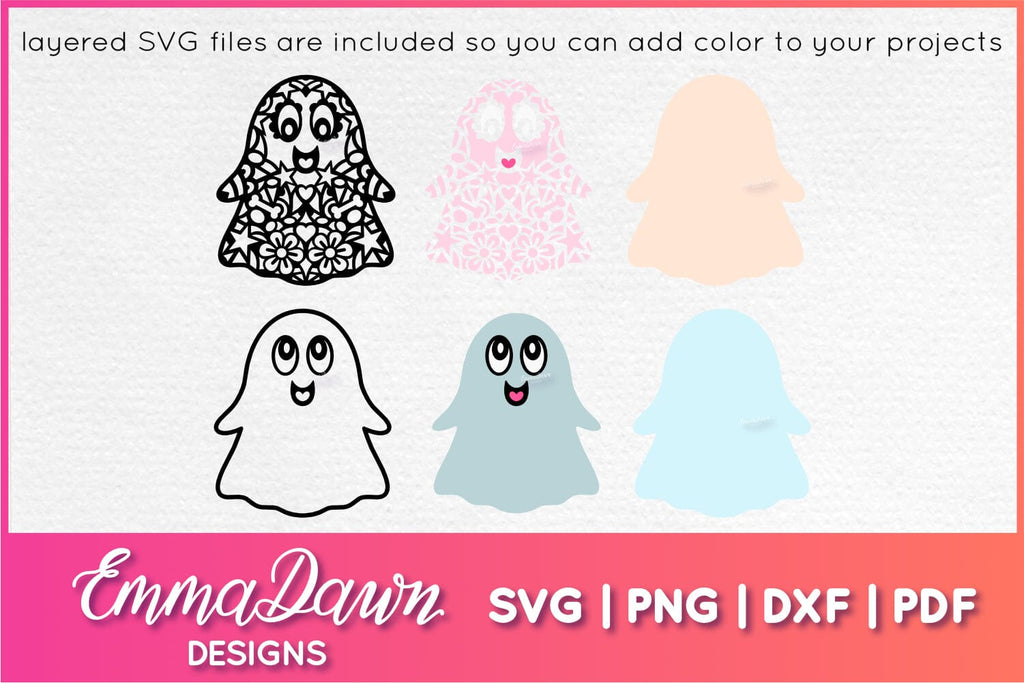 Cute Ghost SVG Bundle - So Fontsy