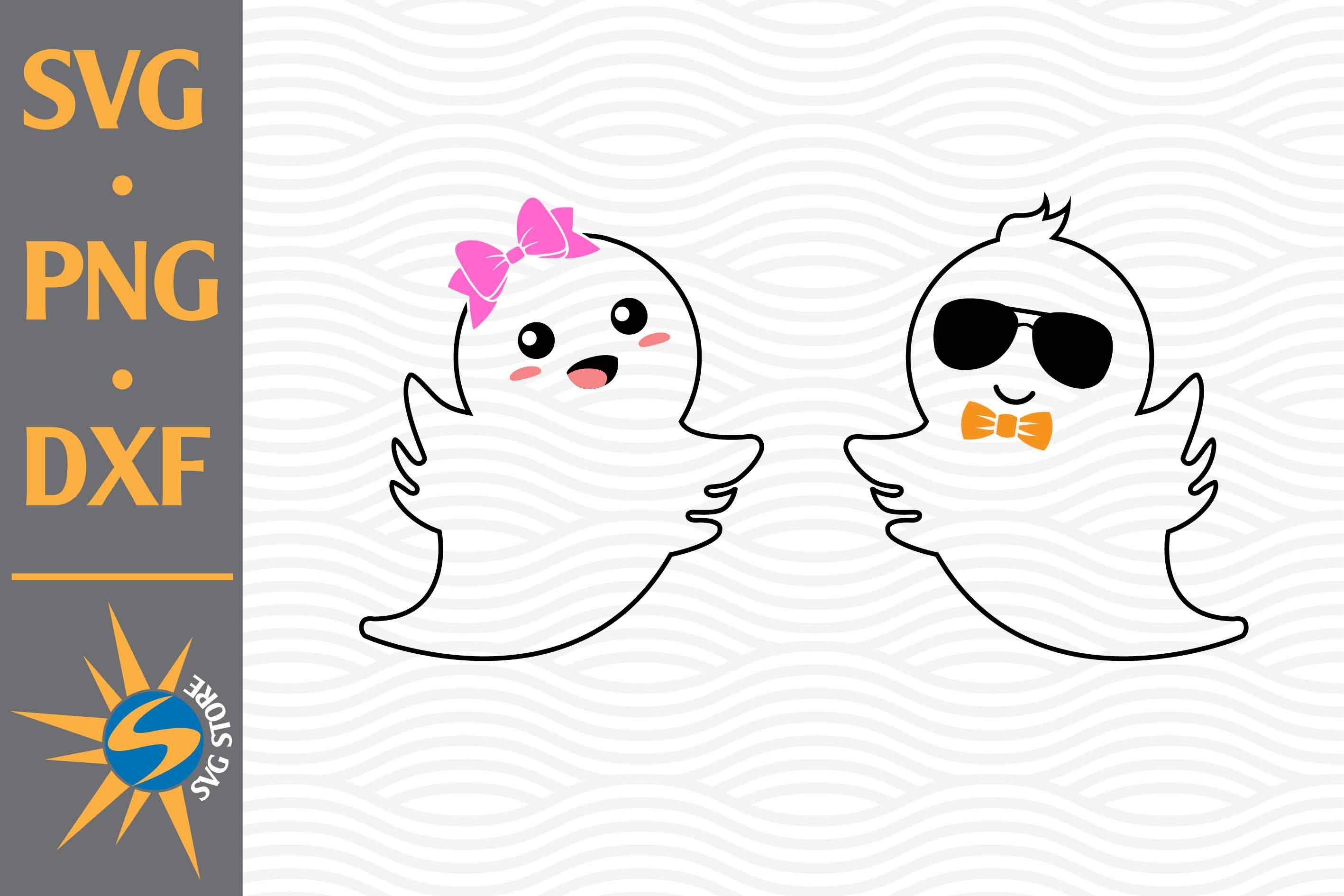 Cute Ghost SVG, PNG, DXF Digital Files Include - So Fontsy