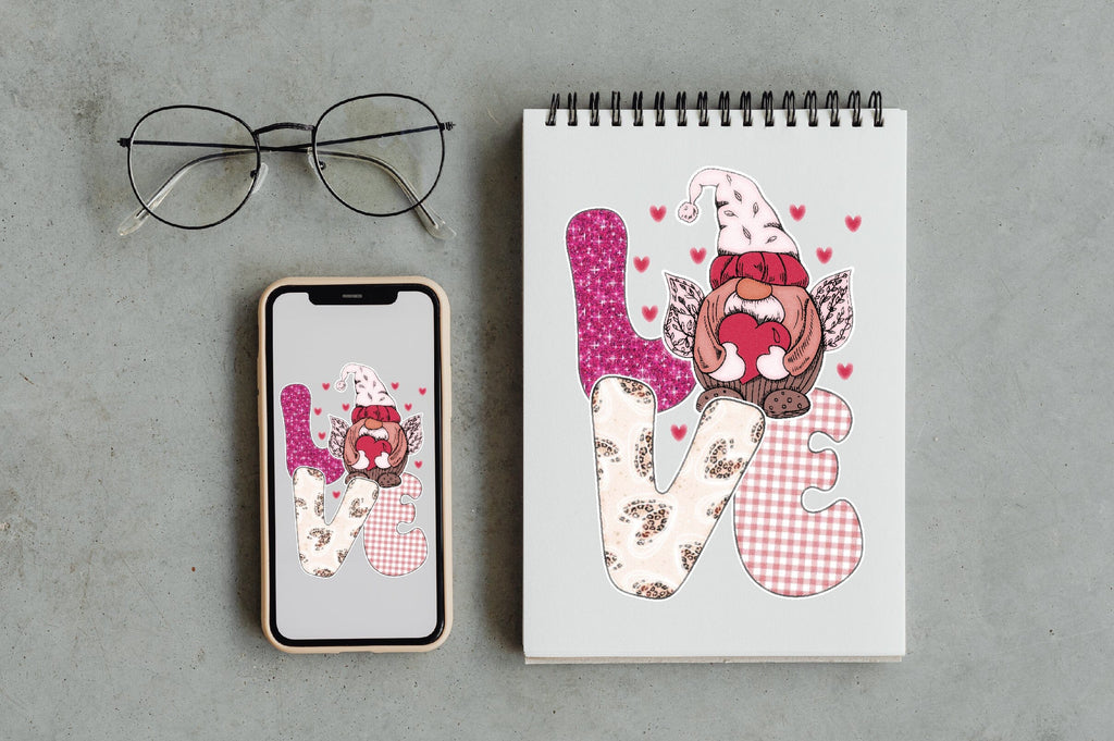 Cute Gnome Valentines Sublimation - So Fontsy