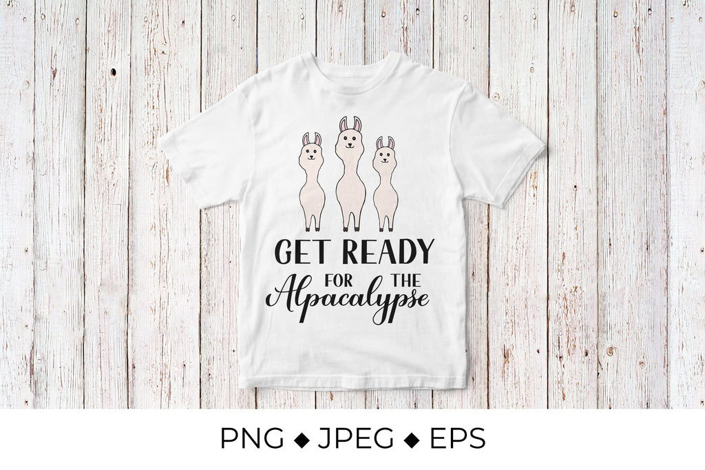 Cute hand drawn alpacas with and calligraphy lettering Get ready for ...
