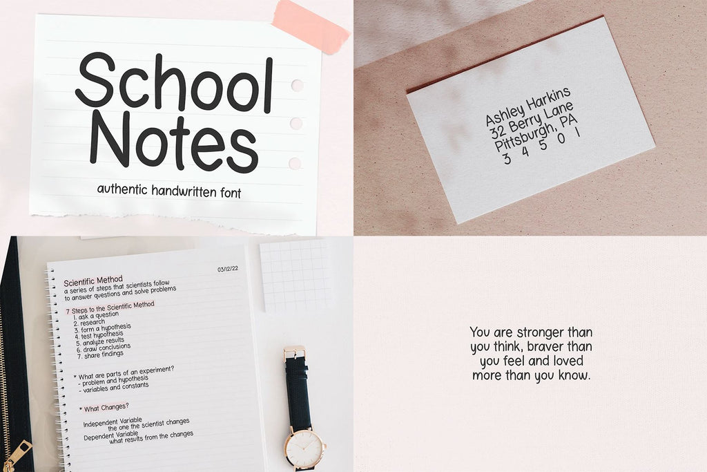 Cute Handwriting Font Bundle - So Fontsy