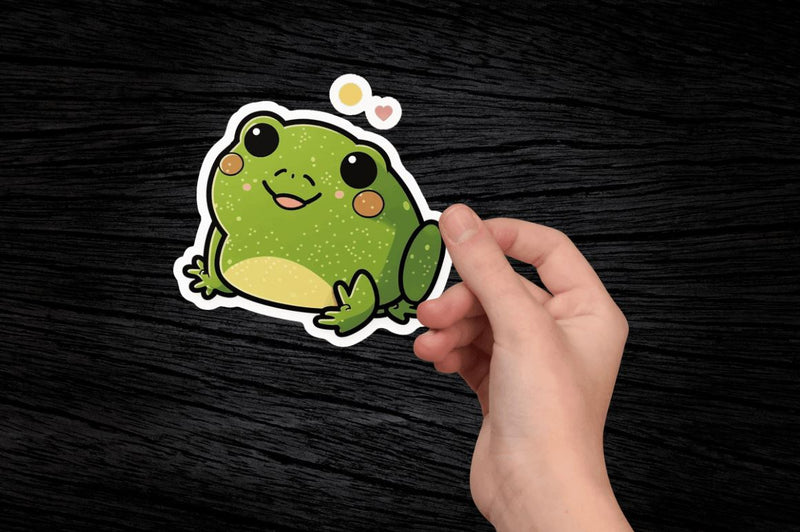 Cute Kawaii Frog Stickers Bundle - So Fontsy