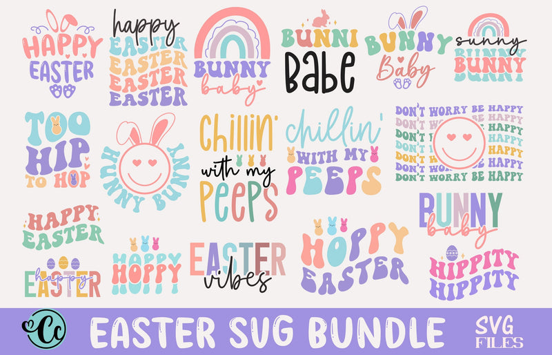 Cute retro Easter svg bundle, Easter svg. Retro Easter SVG Bundle, Ret ...