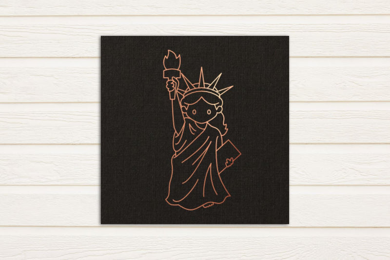Cute Statue of Liberty SKETCH Single Line Drawing - So Fontsy
