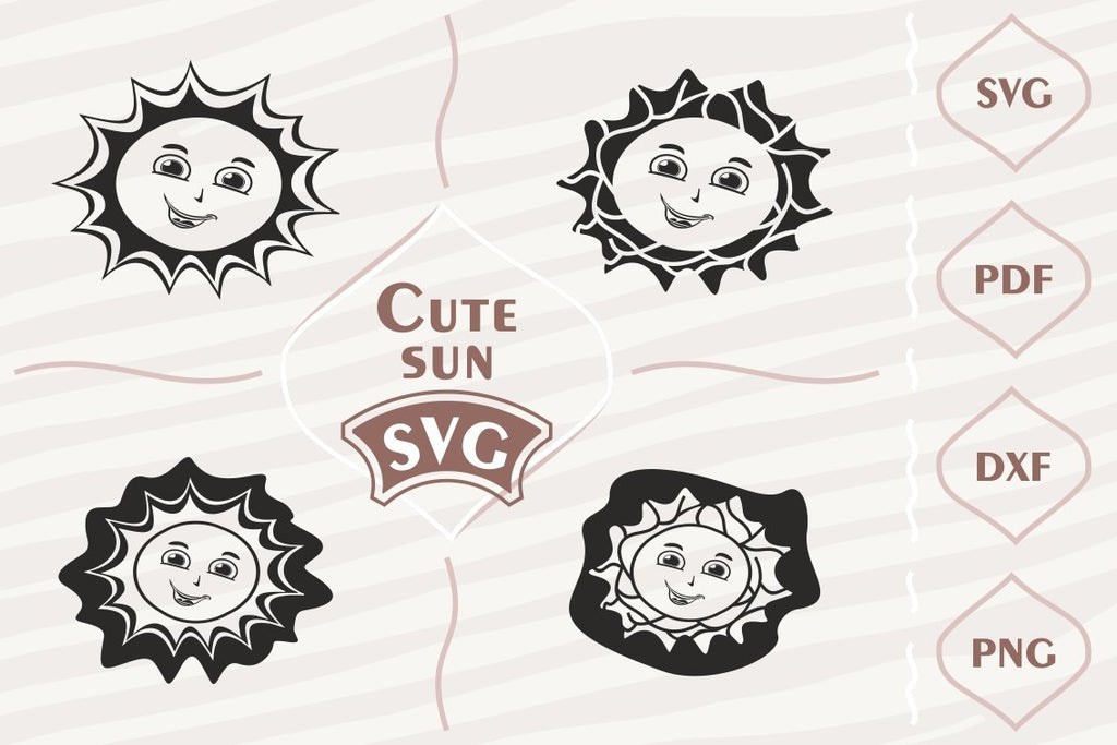 Cute sun SVG bundle - So Fontsy